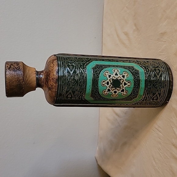 Vintage | Other | Vintage Hand Tooled Leather Wrapped Bottle Decanter ...